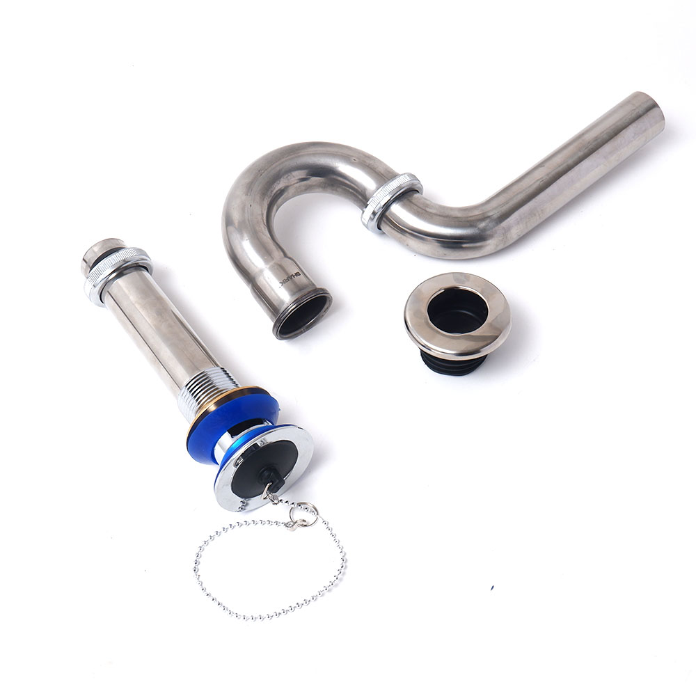 Stainless P-Trap With P.O. Plug 1-1/4" Heavy Duty - CMA
