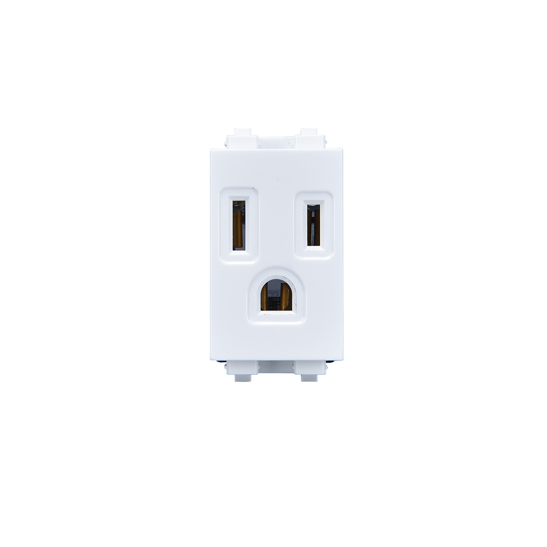 Wide Series Outlet with Ground 15A Module - CMA