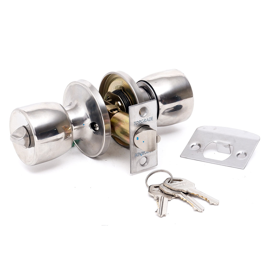 Tubular Knob Lockset Polished Stainless Steel - CMA