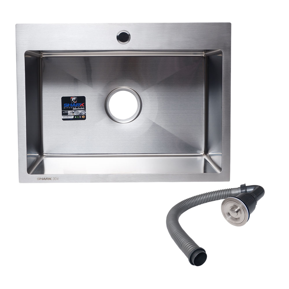 Handmade 304 Stainless Steel Kitchen Sink Single Bowl 24" x 18" x 9" - CMA